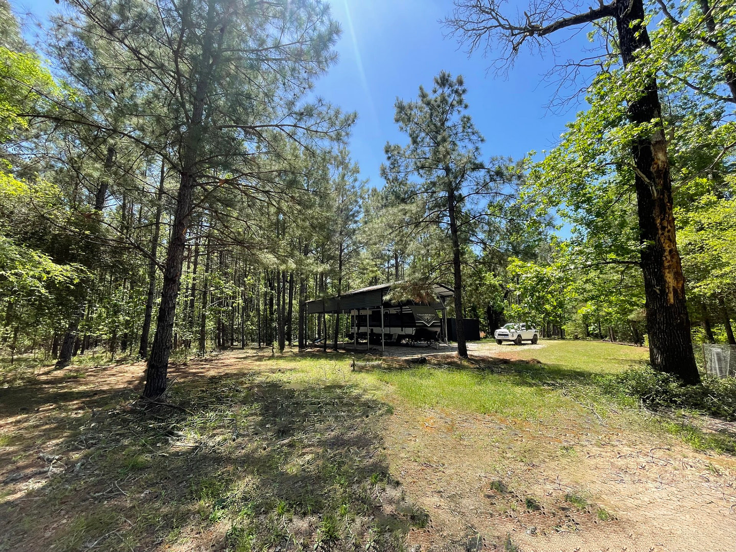 5.7 Acres Unrestricted Totally Hidden with Turn-Key RV Pad & Overhang ...