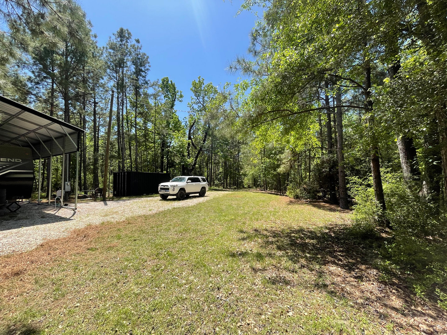 5.7 Acres Unrestricted Totally Hidden with Turn-Key RV Pad & Overhang ...